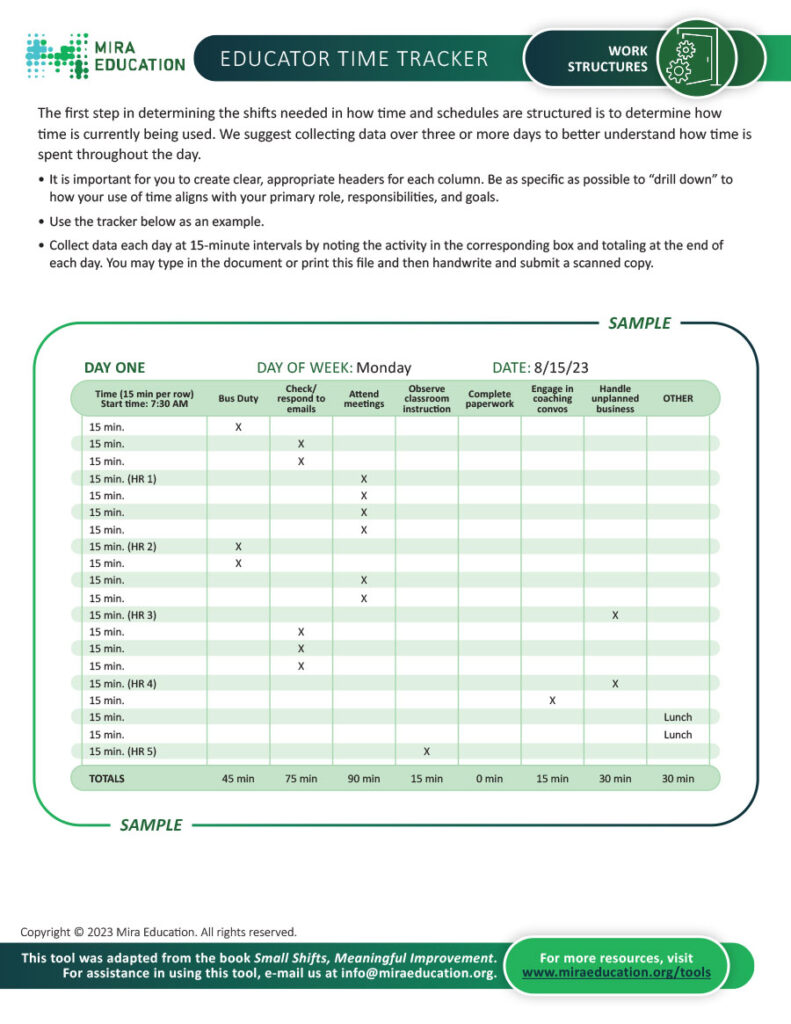 Educator Time Tracker - Mira Education